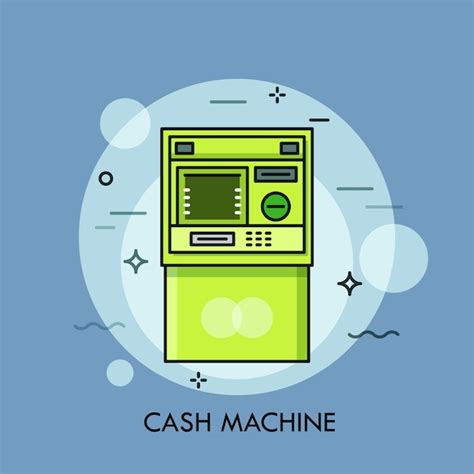 Premium Vector Automated Teller Machine Or Atm Device To Perform