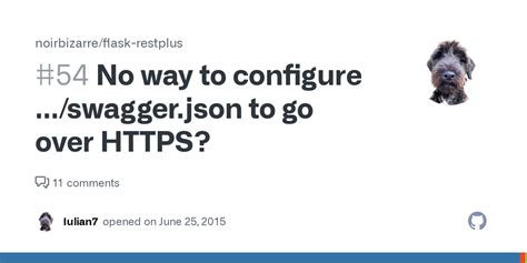 No Way To Configure Swaggerjson To Go Over · Issue 54 · Noirbizarreflask Restplus