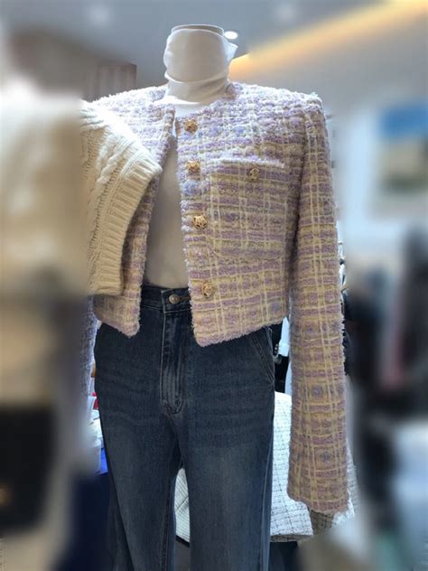연보라 트위드자켓 숏자켓 새제품 당근 중고거래