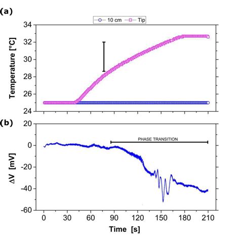 Color Online Temperature And Voltage Measurements During The Download Scientific Diagram