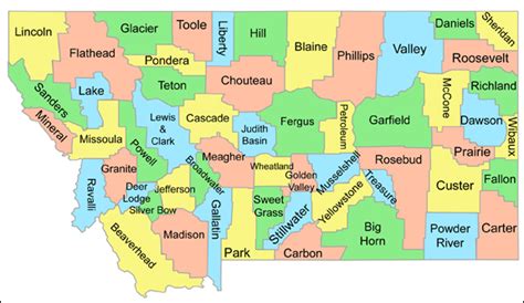Online Maps Montana County Map