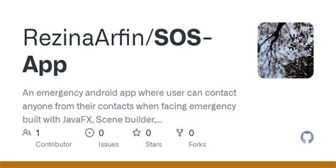 Github Rezinaarfin Sos App An Emergency Android App Where User Can Contact Anyone From Their