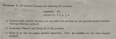 Solved Problem 3 30 ﻿points ﻿consider The Following Lp