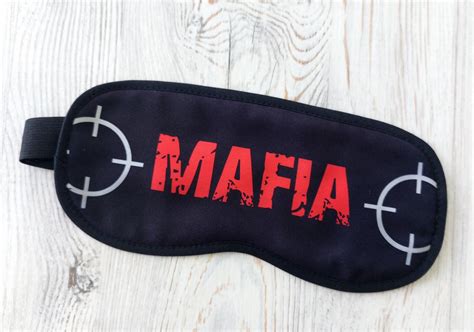 Черная маска мафия на заказ с ником игрока, логотипом клуба