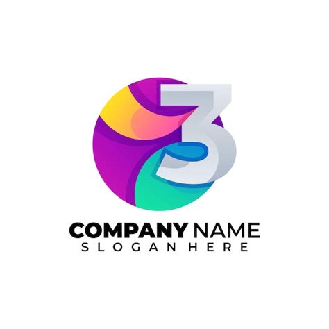Premium Vector Number 3 And Circle Logo