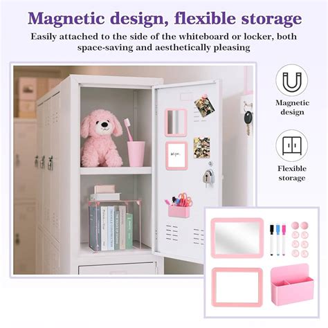 School Locker Accessories Famnone Locker Organizer Kit Pink Metal