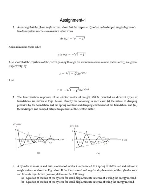 Assignment Pdf Damping Physics