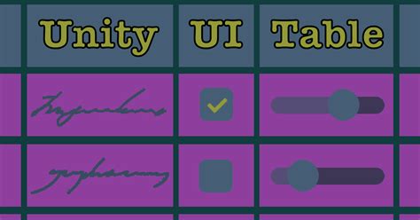 ui table gui tools unity asset store