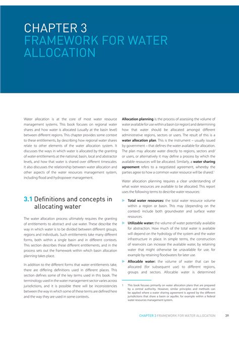 Basin Water Allocation Planning Principles Procedures And Approaches