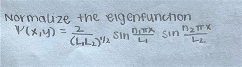 Solved Normalize The