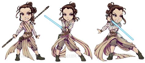 Chibi Rey In Action By Ibahibut Star Wars Art Star Wars Chibi