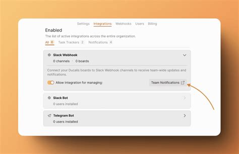 slack integration for notifications