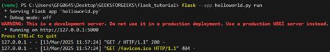 How To Run A Flask Application Geeksforgeeks
