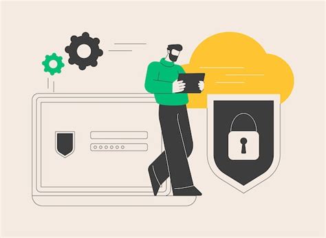 Premium Vector Cloud Computing Security Abstract Concept Vector Illustration Cloud Information