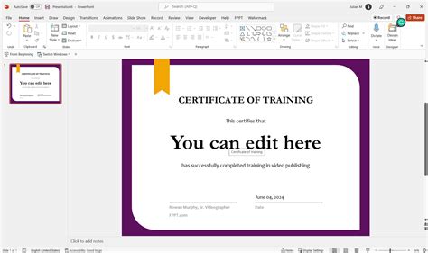 Microsoft Powerpoint Certificate Templates