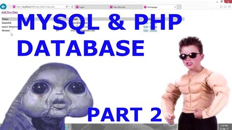 Mysql And Php Database Tutorial With Free Codes Insert Edit And Delete