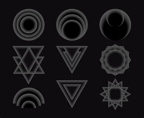 Premium Vector Abstract Geometric Futuristic Frames