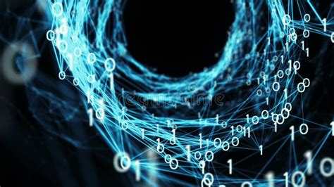 Abstract Motion Background Digital Binary Plexus Tunnel Loop Stock Video Video Of Lines