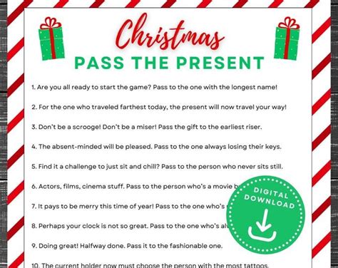 Christmas Pass The Present Game Pass The T Game Pass The Parcel Game