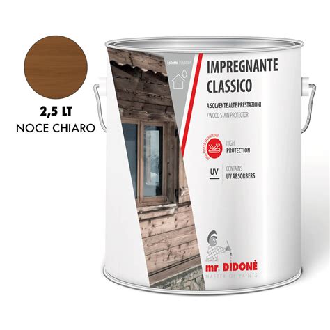 Impregnante Per Legno A Solvente Noce Chiaro Da 25l Per 4550mq