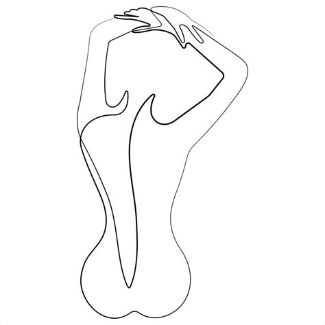Premium Vector Beauty Woman Body One Line Art Drawing Naked Female Body Outline Vector
