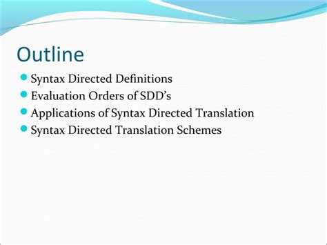 Chapter 5 Syntax Directed Translation Ppt