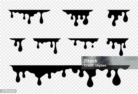 떨어지는 페인트 세트 액체 물방울 페인트 흐름 얼룩 현재 방울 잉크 벡터 그림입니다 편집하기 쉽습니다 그래피티에 대한 스톡 벡터 아트 및 기타 이미지 Istock