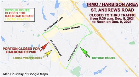 Scdot Road Closure Advisory For The St Andrews Road Area Whos On