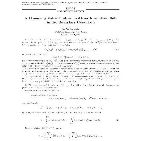 خرید و قیمت دانلود کتاب A Boundary Value Problem With An Involutive