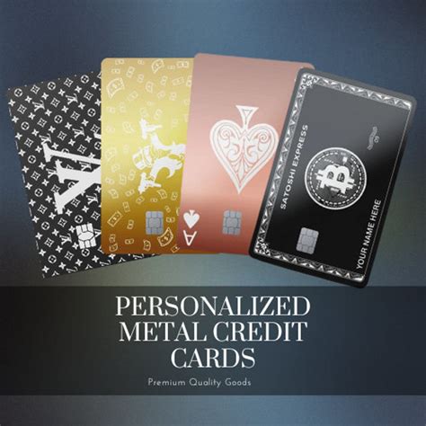 personalized metal credit card custom credit cards etsy