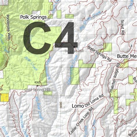 California Deer Hunting Zone C4 Map By Huntdata Llc Avenza Maps