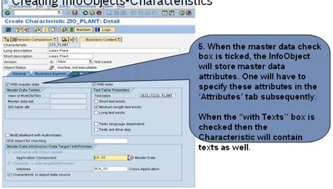Creating Infoobject Characteristic In Sap Bibw Tutorials And Tips
