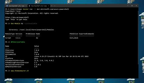 Run Azure PowerShell In A Docker Container Thomas Maurer