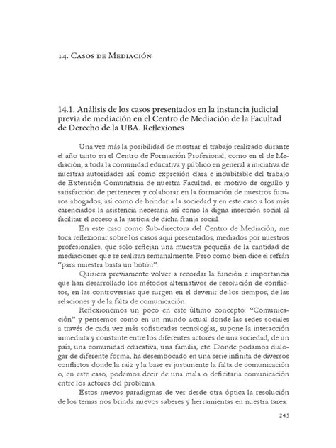 Ejemplos De Casos De Mediación Pdf Mediación