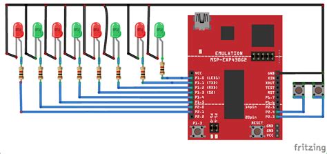 Blinking Led Sequence With Msp430g2 Using Digital Readwrite Pins