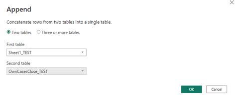 Trying To Append Two Sets Of Data Getting Null Values Rpowerbi
