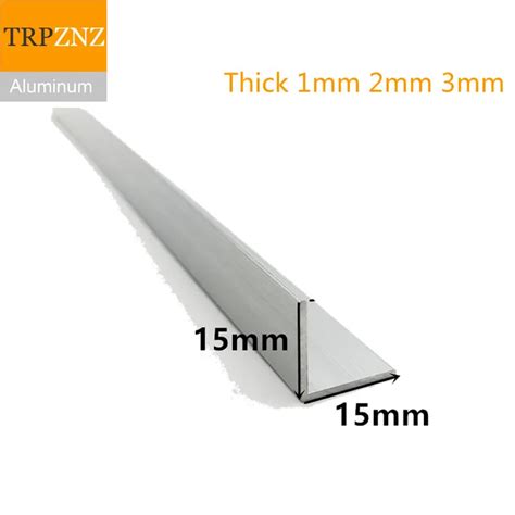 6063 직각 알루미늄 L자형 알루미늄 합금 알루미늄 테두리 삼각형 프로파일 장식 재료 두께 1mm 2mm 3mm 15x15mm Aliexpress