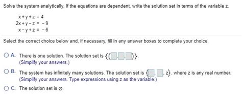 Solved Solve The System Analytically If The Equations Are