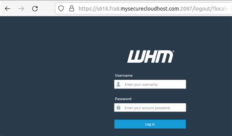 Using Web Host Manager Whm