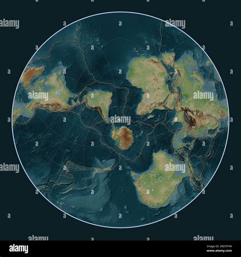 Sandwich Tectonic Plate On The Wiki Style Elevation Map In The Lagrange Oblique Projection