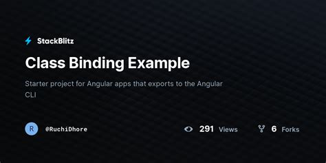 Class Binding Example Stackblitz
