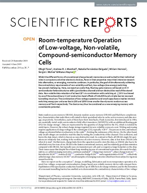 Pdf Embedded Non Volatile Memory Modules For Low Voltage And High Temperature Applications