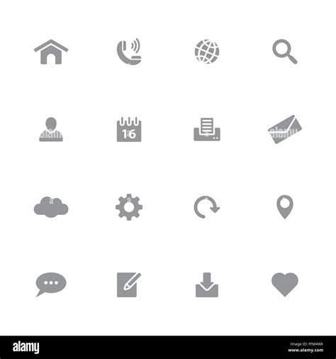[eps10] gray web icon set 1 for web design user interface ui