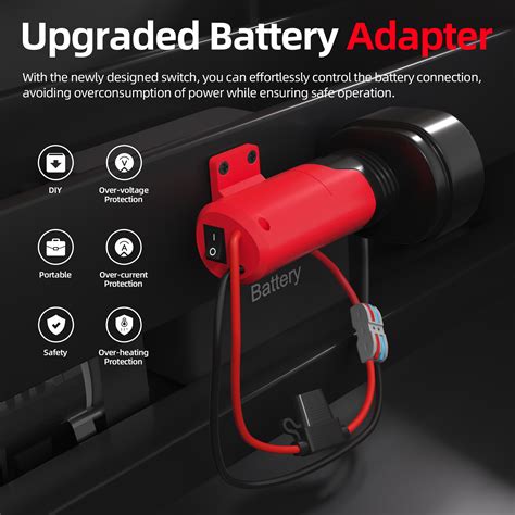 Milwaukee M12 Battery Adapter With Switch And Fuse 12 Awg Wire