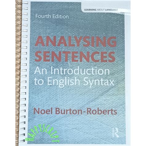 Analysing Sentences An Introduction To English Syntax Shopee Philippines