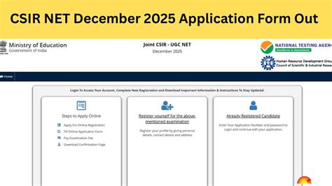 Csir Net December 2025 Application Form Open Now Check Exam Date Fees And How To Apply