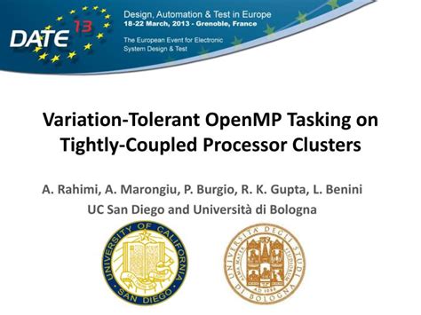 ppt variation tolerant openmp tasking on tightly coupled processor