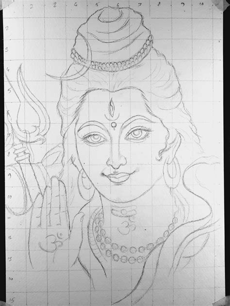 Drawing Of Shiv Ji