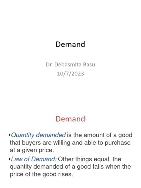 Demand | PDF | Demand | Demand Curve