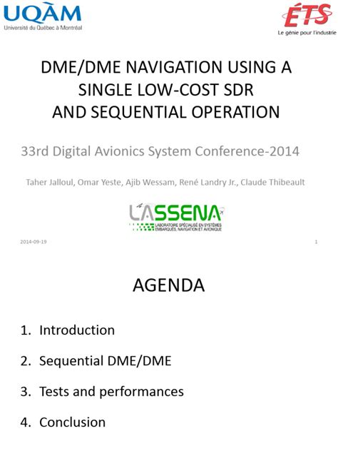 Dme Dme Navigation Using A Single Low Cost Sdr And Sequential Operation Pdf Errors And